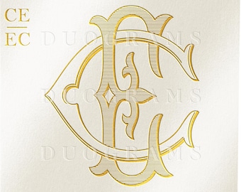 Vintage Wedding Monogram Logo ALW AWL WAL... Instant Download - Etsy