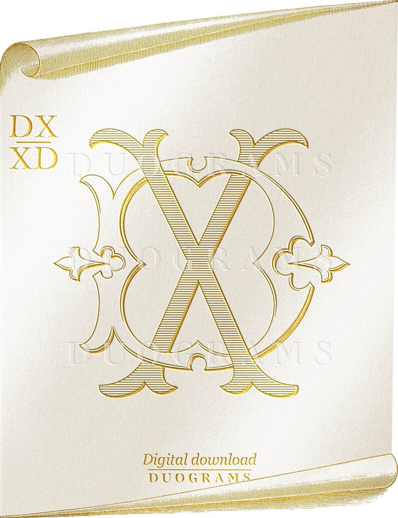 DX XD Wedding Monogram Logo Design D X X D Two Letter Monogram Initials ...