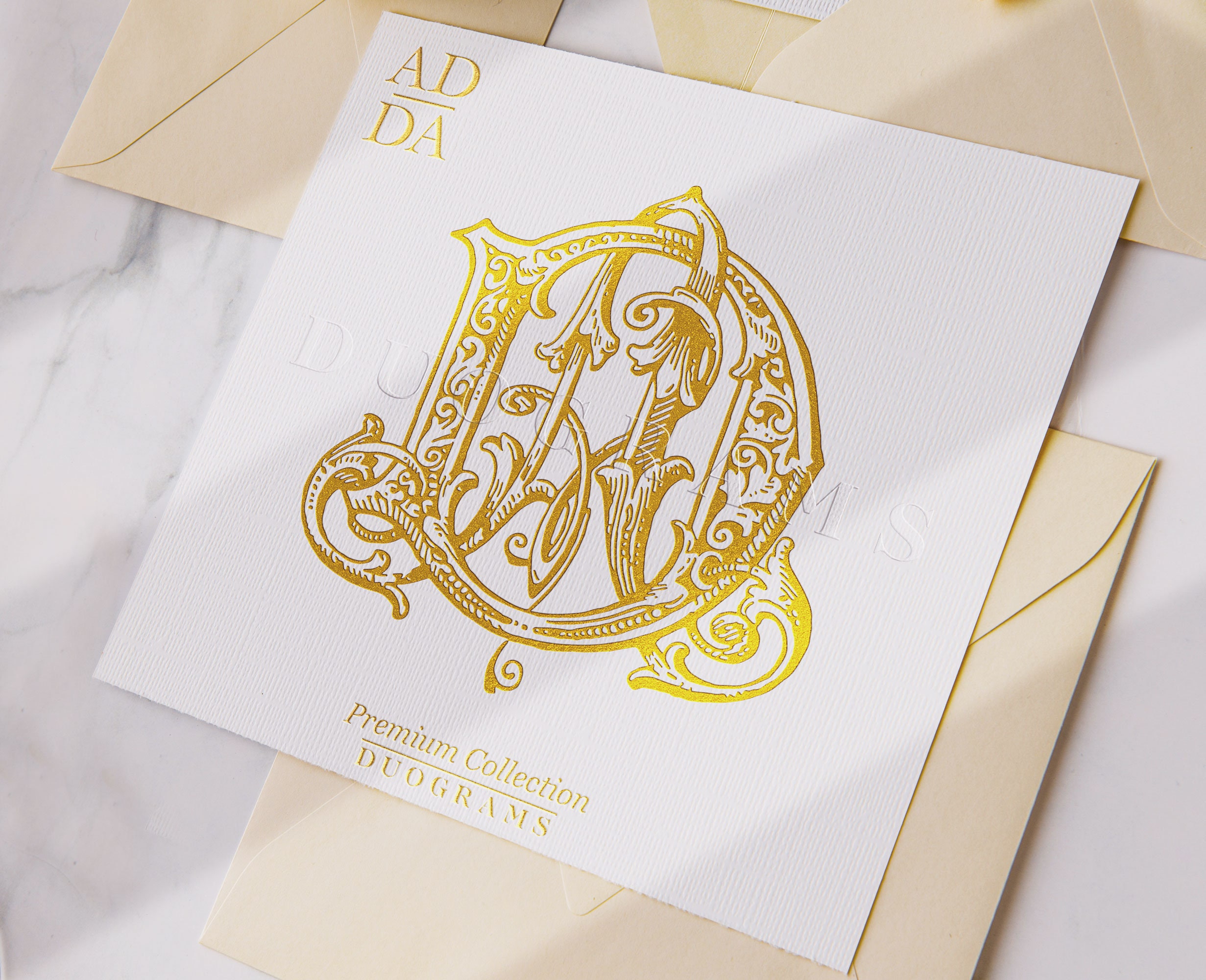 Vintage Monogram Logo Design AD DA Digital Download A D - Etsy