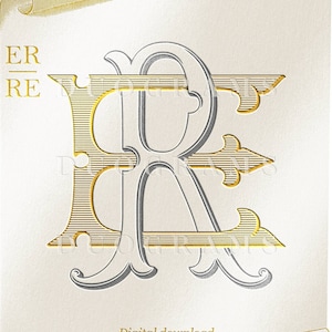 Wedding Monogram Logo ER RE Monogram Wreath SVG Digital Download - Etsy