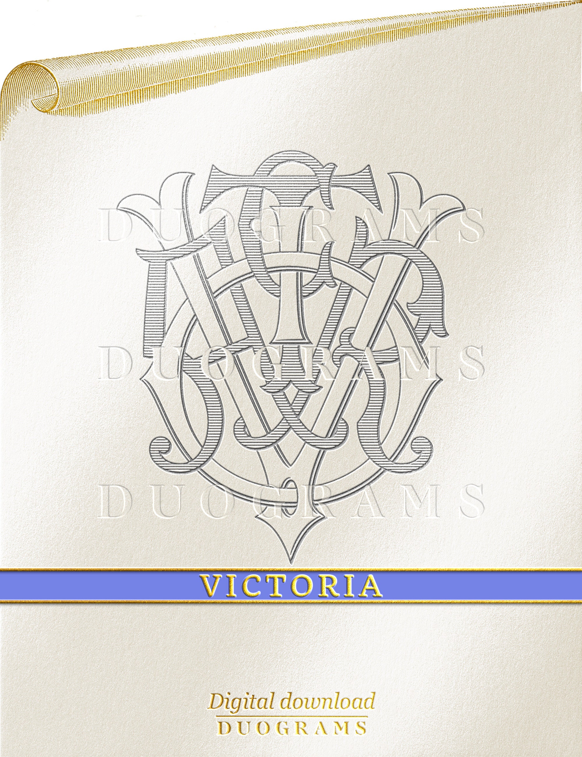 VICTORIA Name Monogram Logo, Personalized Gift, Name Logo , SVG & PNG ...