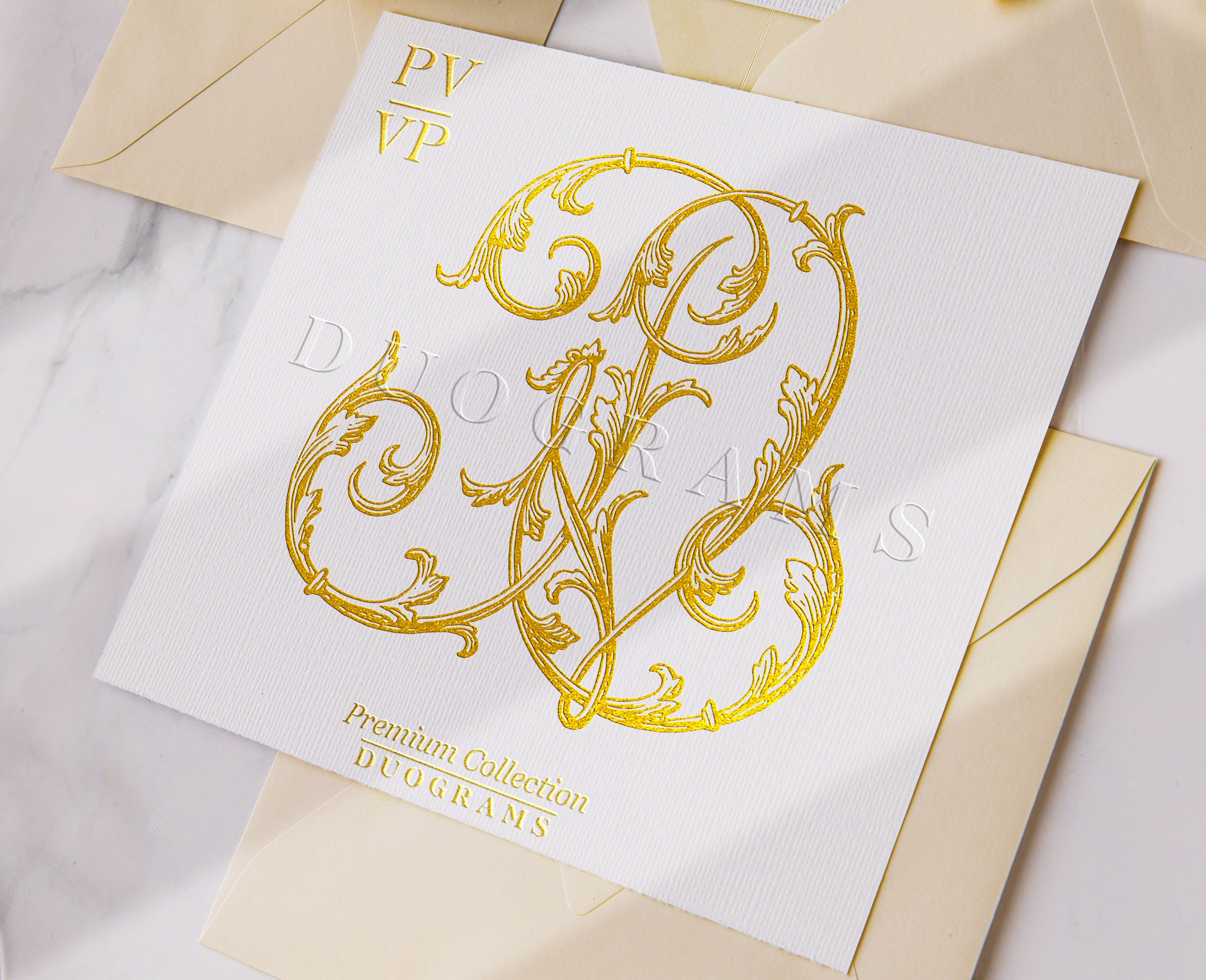 PV VP Vintage Monogram Logo Design P V Digital Download - Etsy