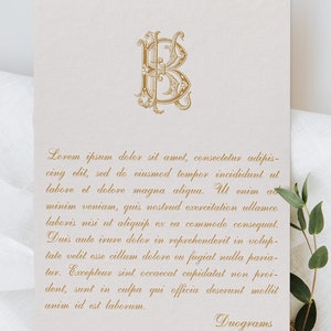 BK KB Vintage Wedding Monogram Logo Design B K 2-letter Monogram K B ...