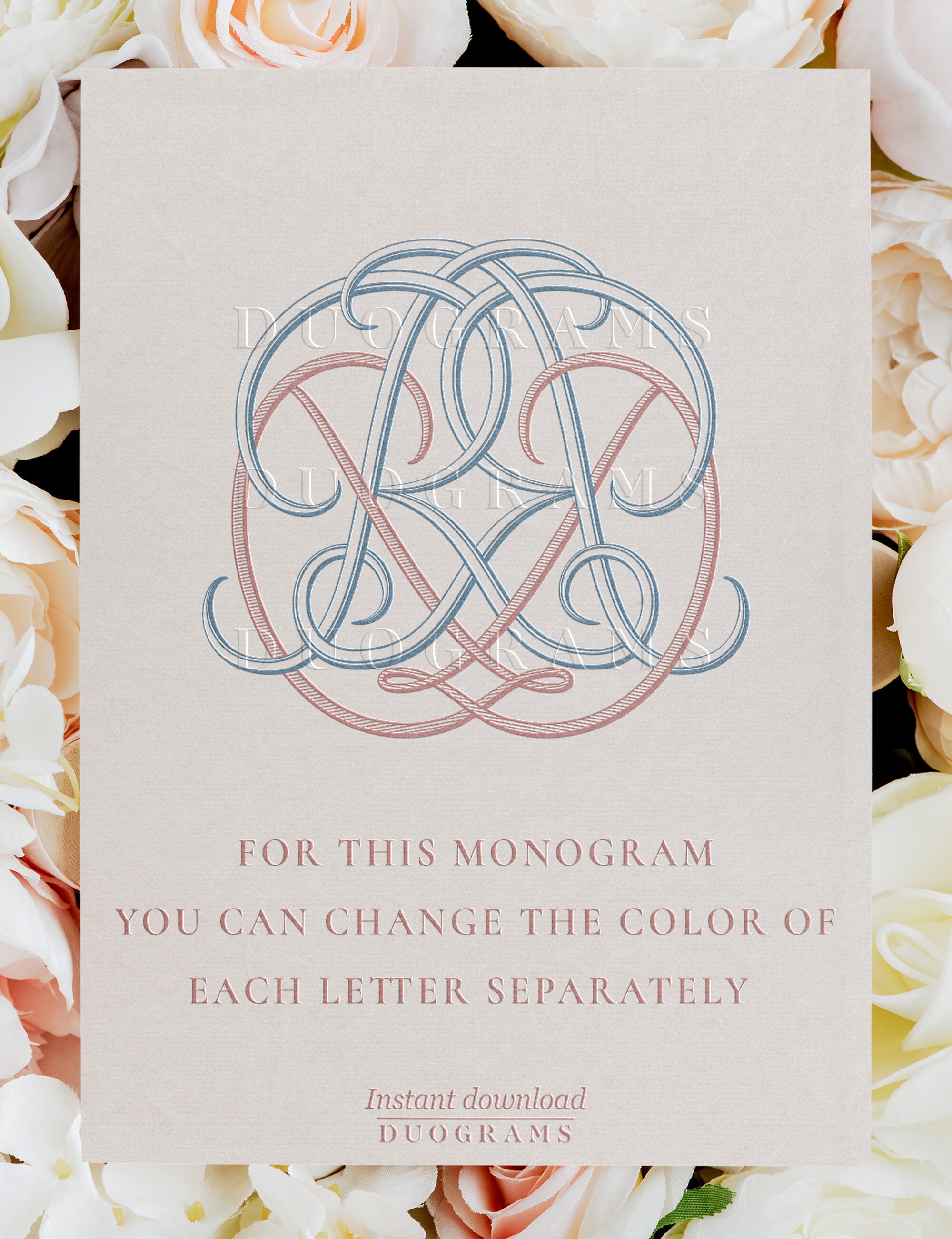 DR RD Wedding Monogram Logo Design D R Monogram Wreath SVG Digital ...