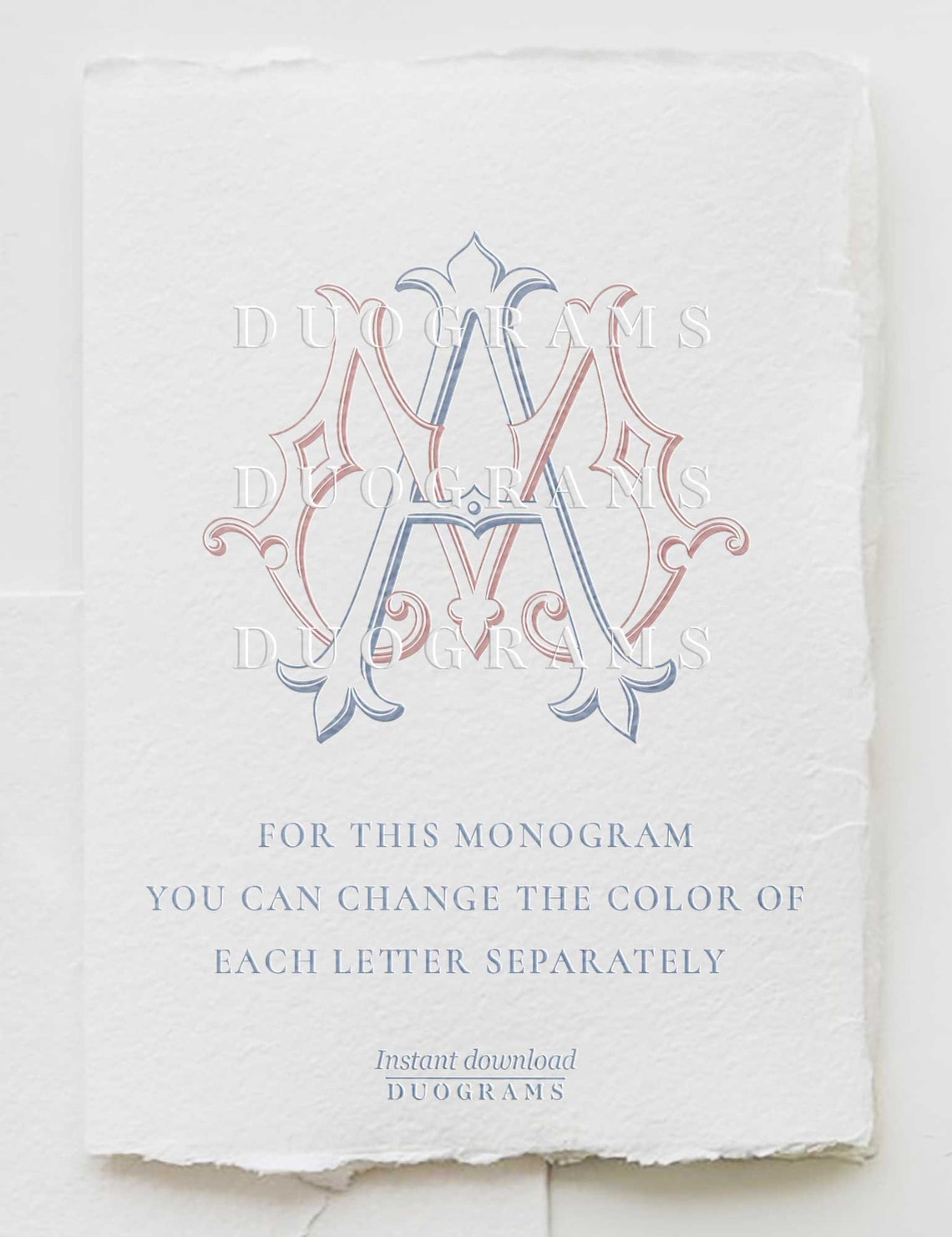 Wedding Monogram Logo AM or MA Two Letter Monogram Design A M Wedding ...