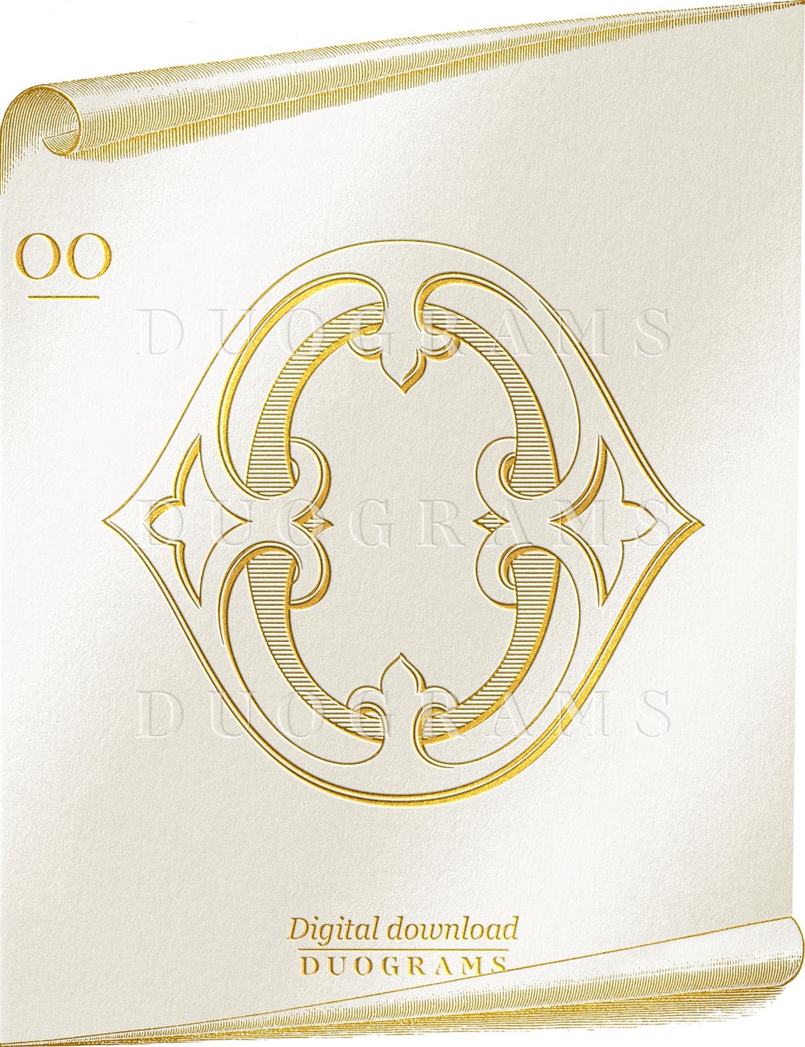 Wedding Monogram Logo Design OO Monogram Wreath SVG Digital Download O ...