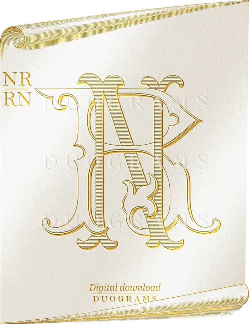 NR RN Wedding Monogram Letters N R Initials+ 2 Free Monogram Wreath SVG ...