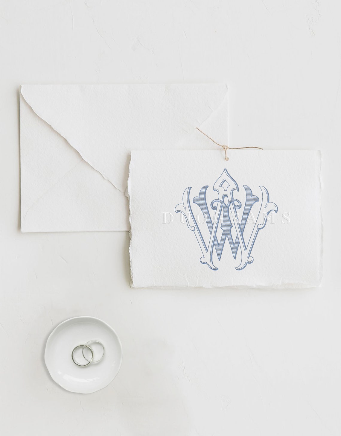 Double W Vintage Wedding Monogram Logo Design WW Two Letter Monogram ...