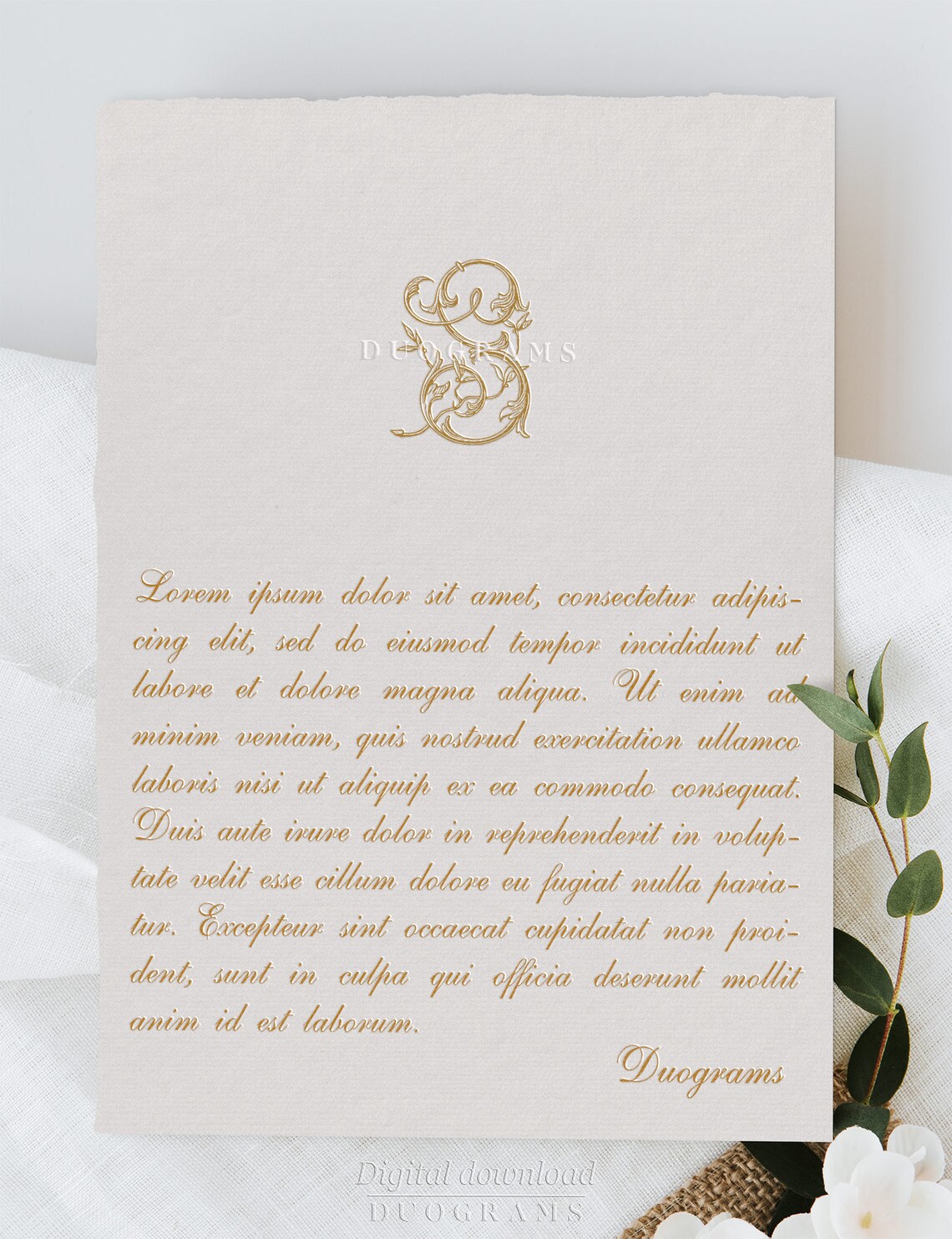 Single Monogram Letter S Floral Wedding Initial Logo Design SVG Digital ...