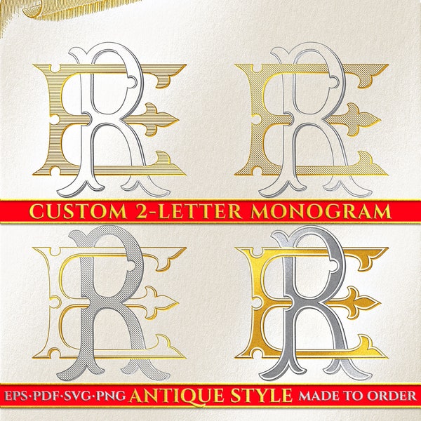 Two Letter Monogram - Etsy