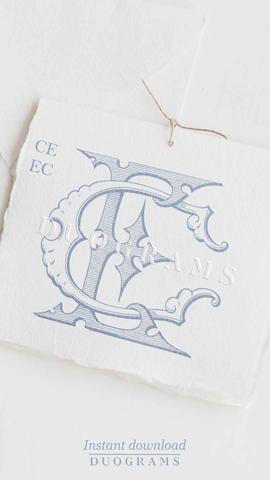 Interlocking Monogram Logo CE or EC Two Letter Monogram Design C E ...