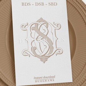 SBD 3-letter Wedding Monogram Logo Design BSD BDS Etc + 2 Free Wreath ...