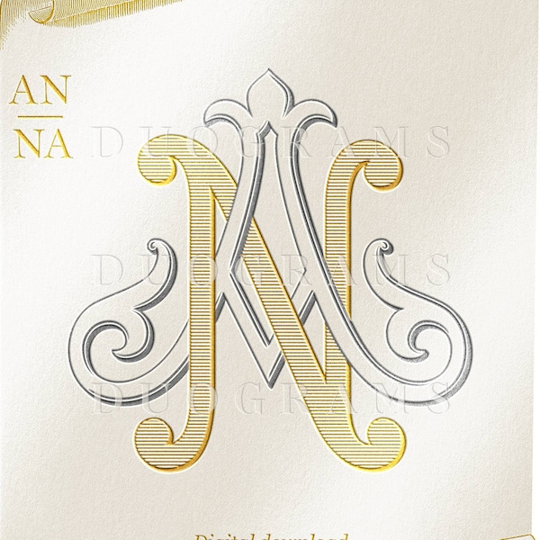 Monogram Na - Etsy