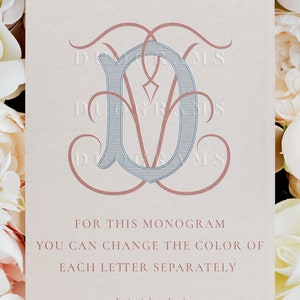 Vintage Monogram Logo Design DF FD Monogram Wreath SVG Digital Download ...