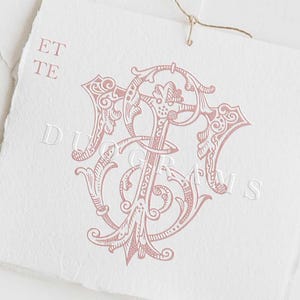 Interlocking Vintage Monogram ET or TE Two Letter Monogram Logo Design ...