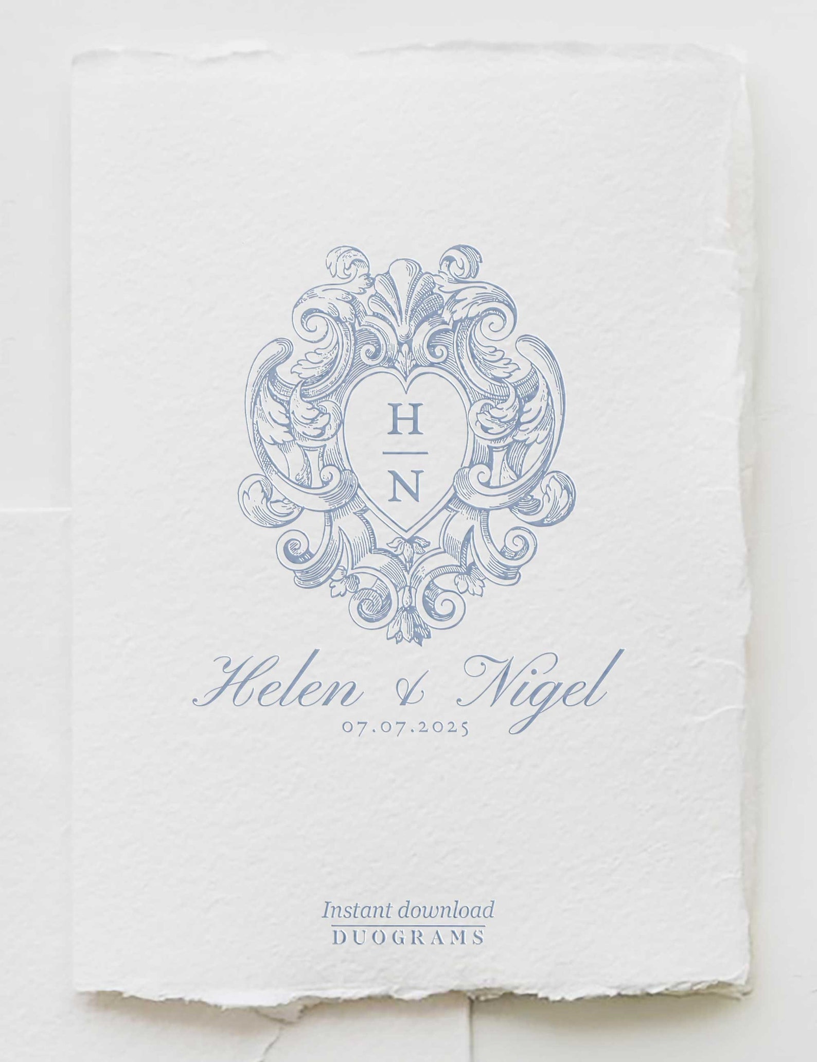 Editable Wedding Crest Logo | Wedding Monogram Logo Design | DIY Logo ...