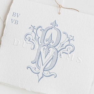 BV VB Wedding Monogram Logo Designs B V 2-letter Monogram SVG & Png ...