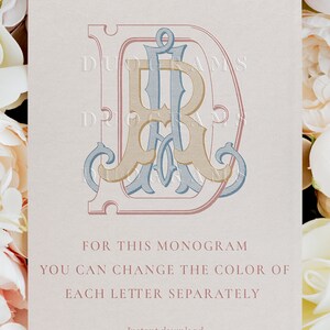 3 Letter Monogram ADR Wedding Monogram DAR RAD - Etsy