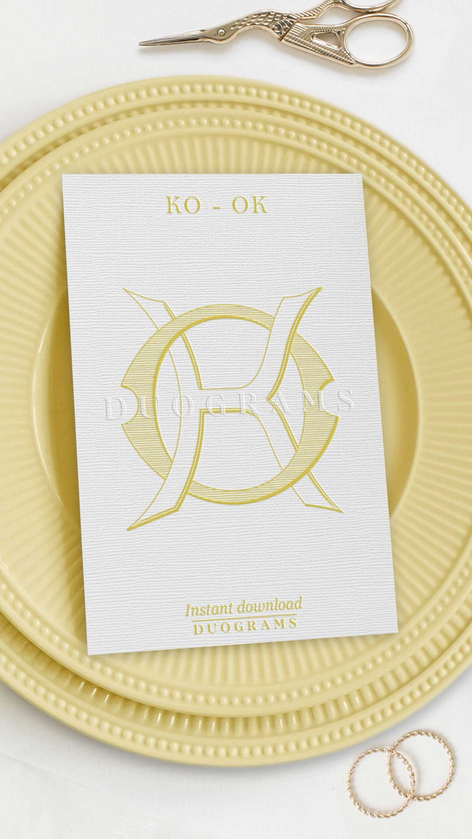 OK KO Wedding Monogram Logo Designs O K Digital Download SVG + 2 Free ...