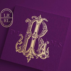 LR RL Vintage Wedding Monogram Logo Designs SVG 2-letters Monogram L R ...