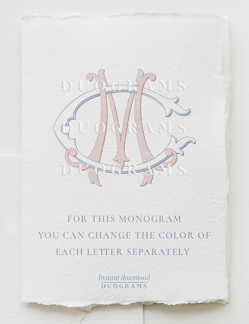 2-letter Wedding Monogram CM or MC Monogram Logo Design C M Wedding ...