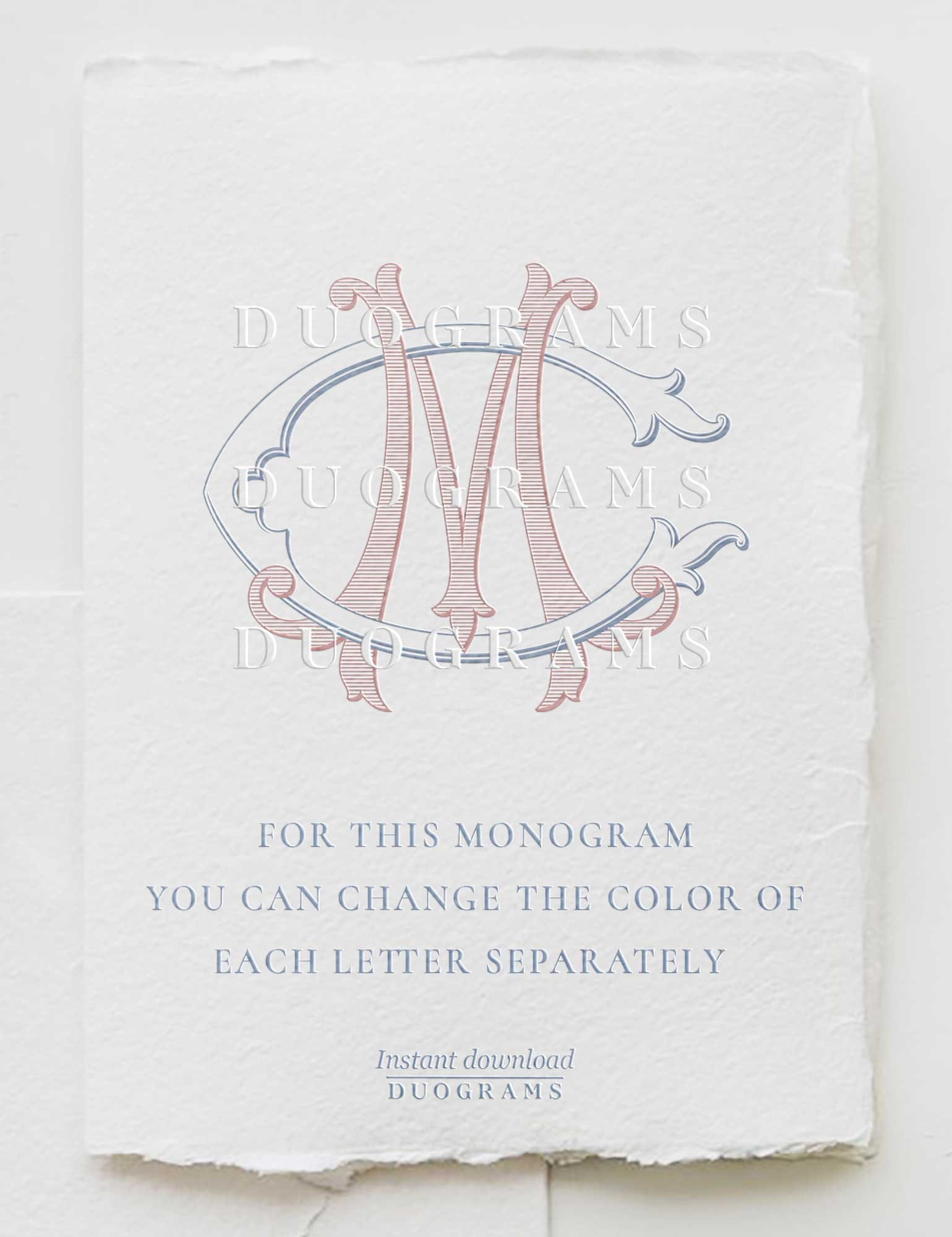 2-letter Wedding Monogram CM or MC Monogram Logo Design C M Wedding ...