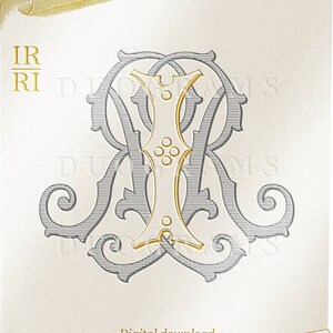 IR RI Wedding Monogram Logo Design I R R I Two Letter Monogram Initials ...