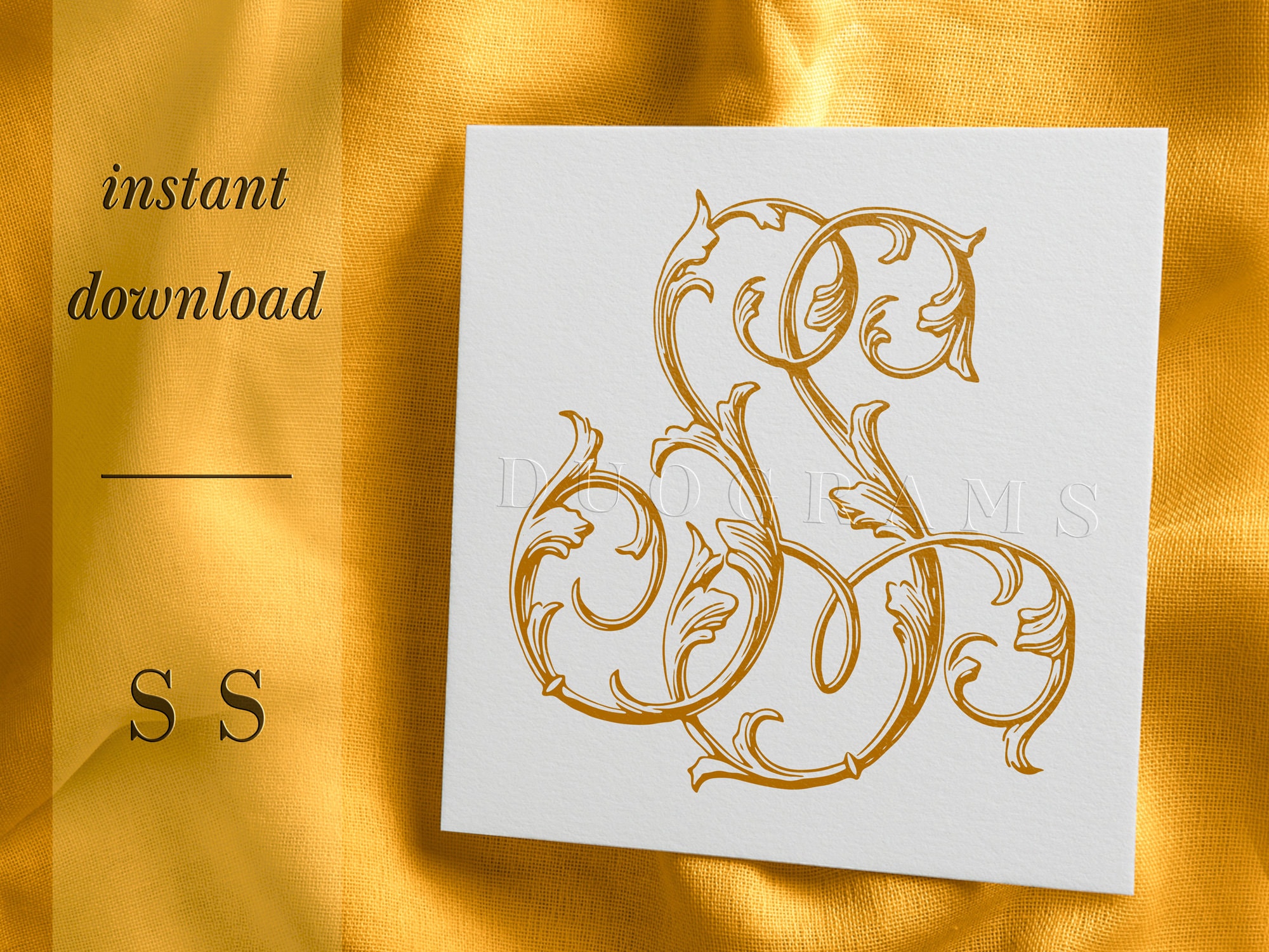 Vintage Monogram Logo Design SS Digital Download S S - Etsy