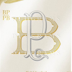 PB BP Wedding Monogram Logo Design B P Two Letters Monogram SVG Digital ...