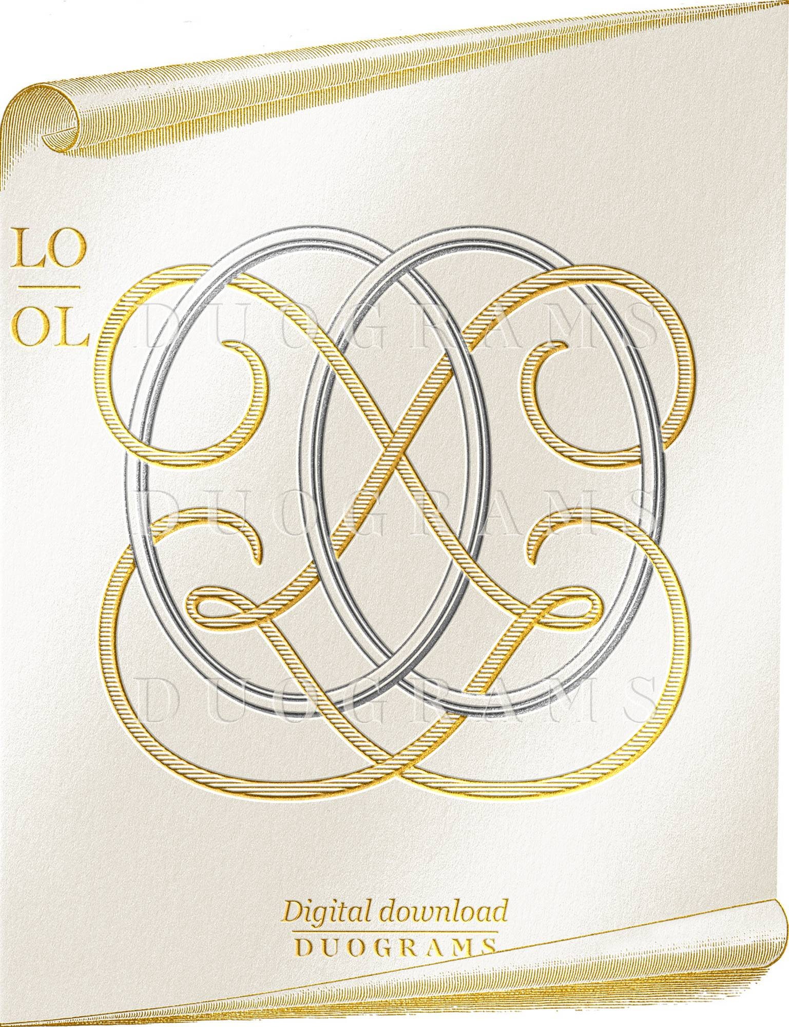 Wedding Monogram Logo Design LO OL Monogram Wreath SVG - Etsy