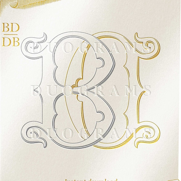 Vintage Wedding Monogram Logo LM or ML Two Letter Monogram, SVG & Png ...