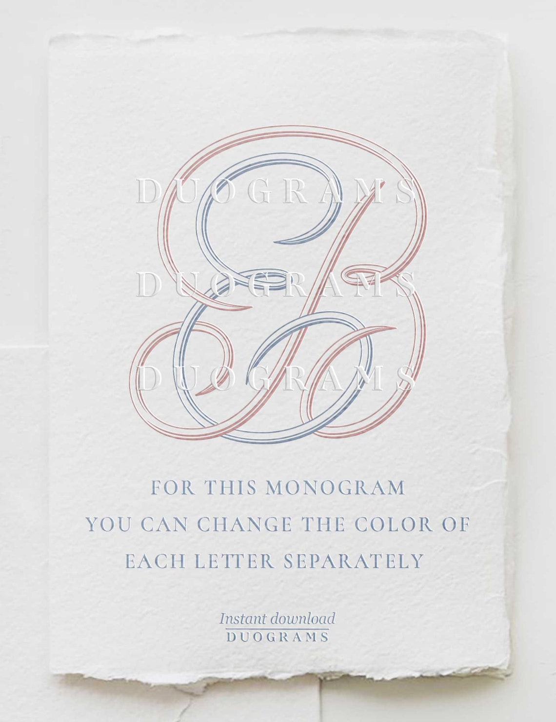 Elegant Wedding Monogram BE or EB, 2 Letter Monogram Logo Design ...