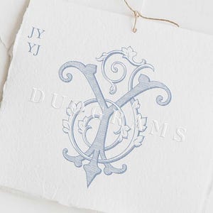 JY YJ Vintage Wedding Monogram Logo Design SVG 2-letter Monogram J Y ...
