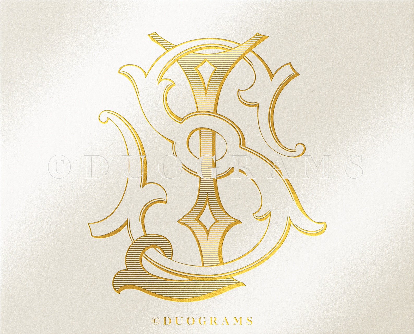 Custom Wedding Monogram Logo JS SJ - Special Order - Two Versions ...