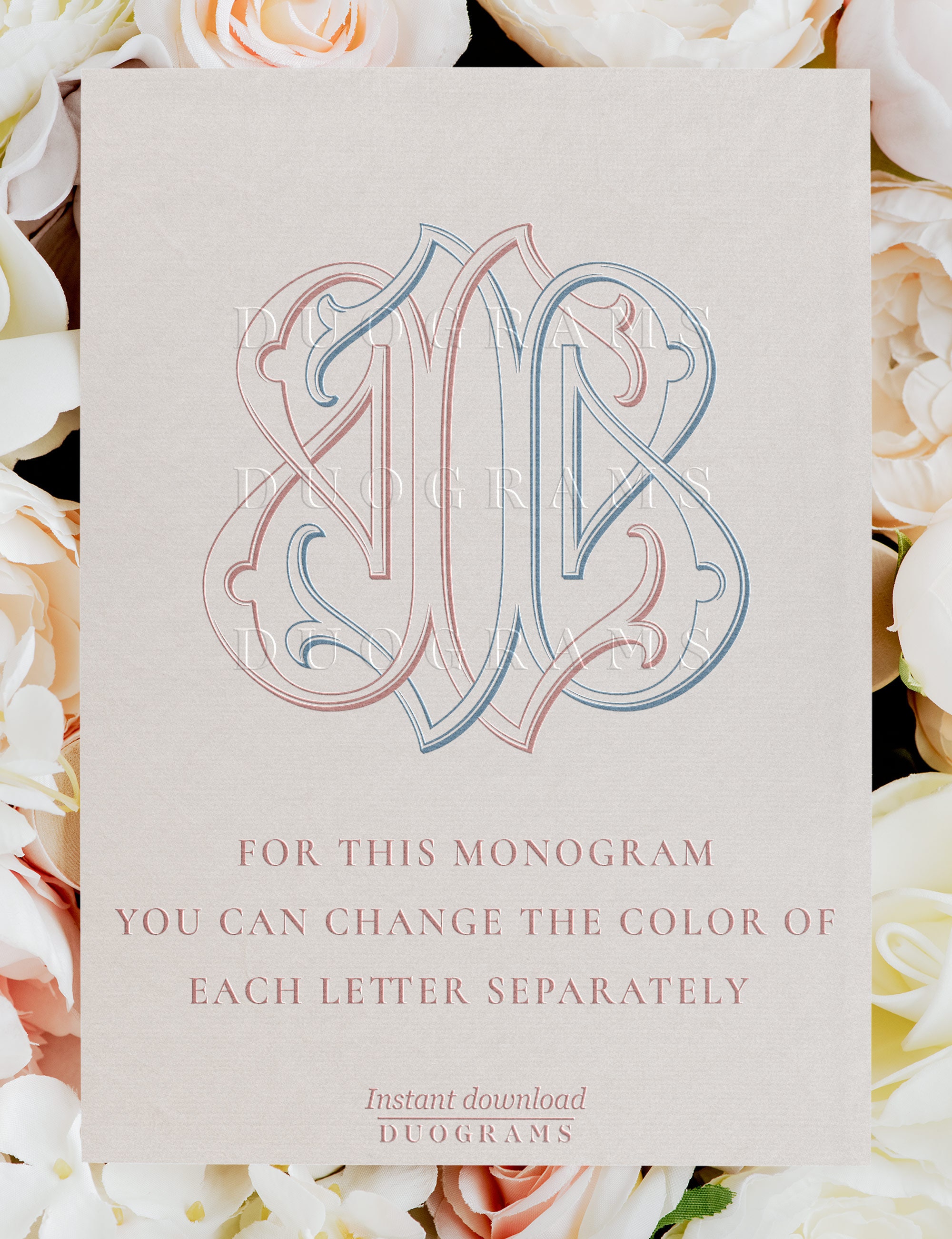 Double B Vintage Monogram Logo Design BB Digital Download B B + 2 Free ...