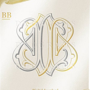Double B Vintage Monogram Logo Design BB Digital Download B B 2 Free ...