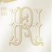 Vintage Wedding Monogram Logo HR RH Duogram H R Intertwined Monogram ...