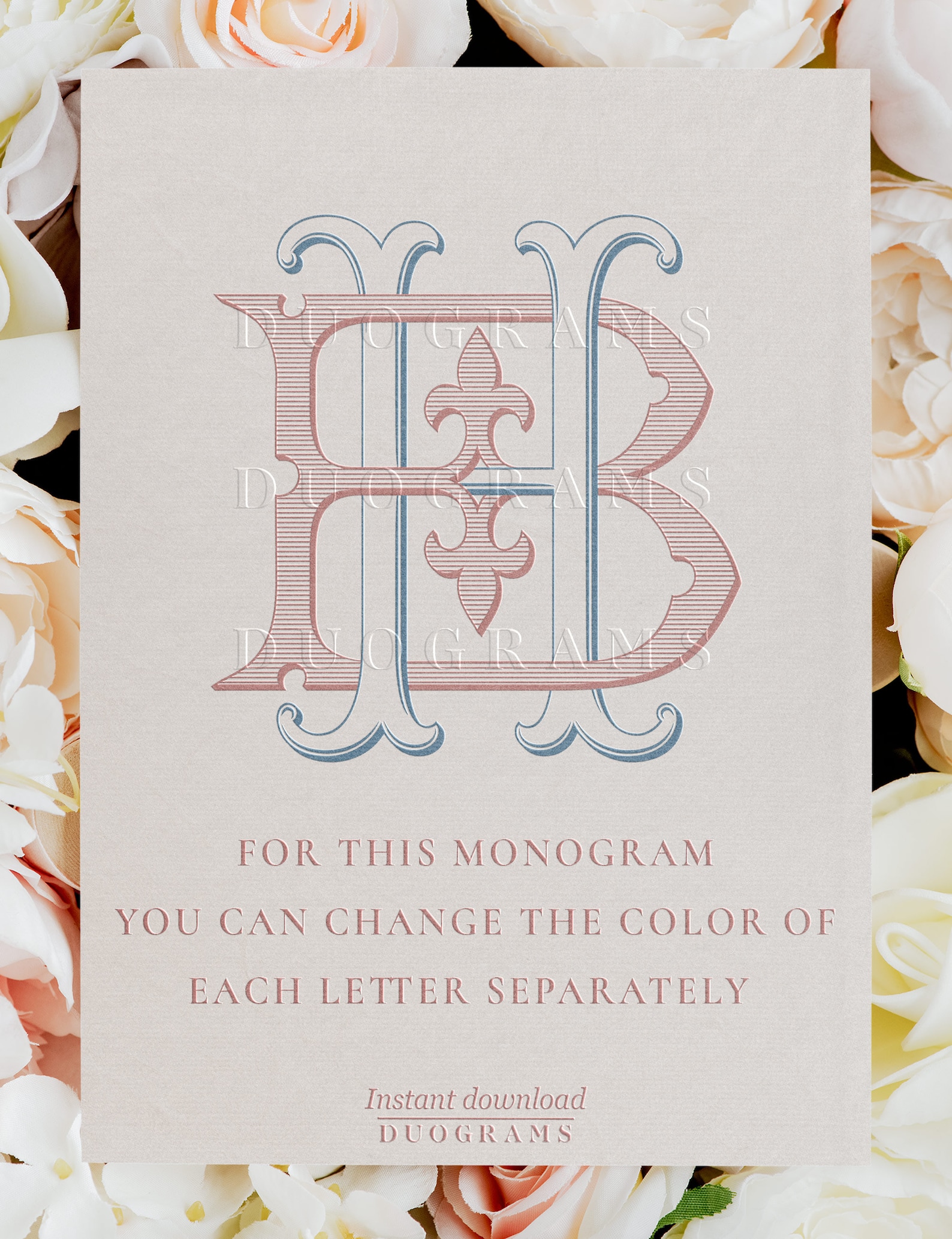 Wedding Monogram Logo Design BH HB Monogram Wreath SVG Digital Download ...