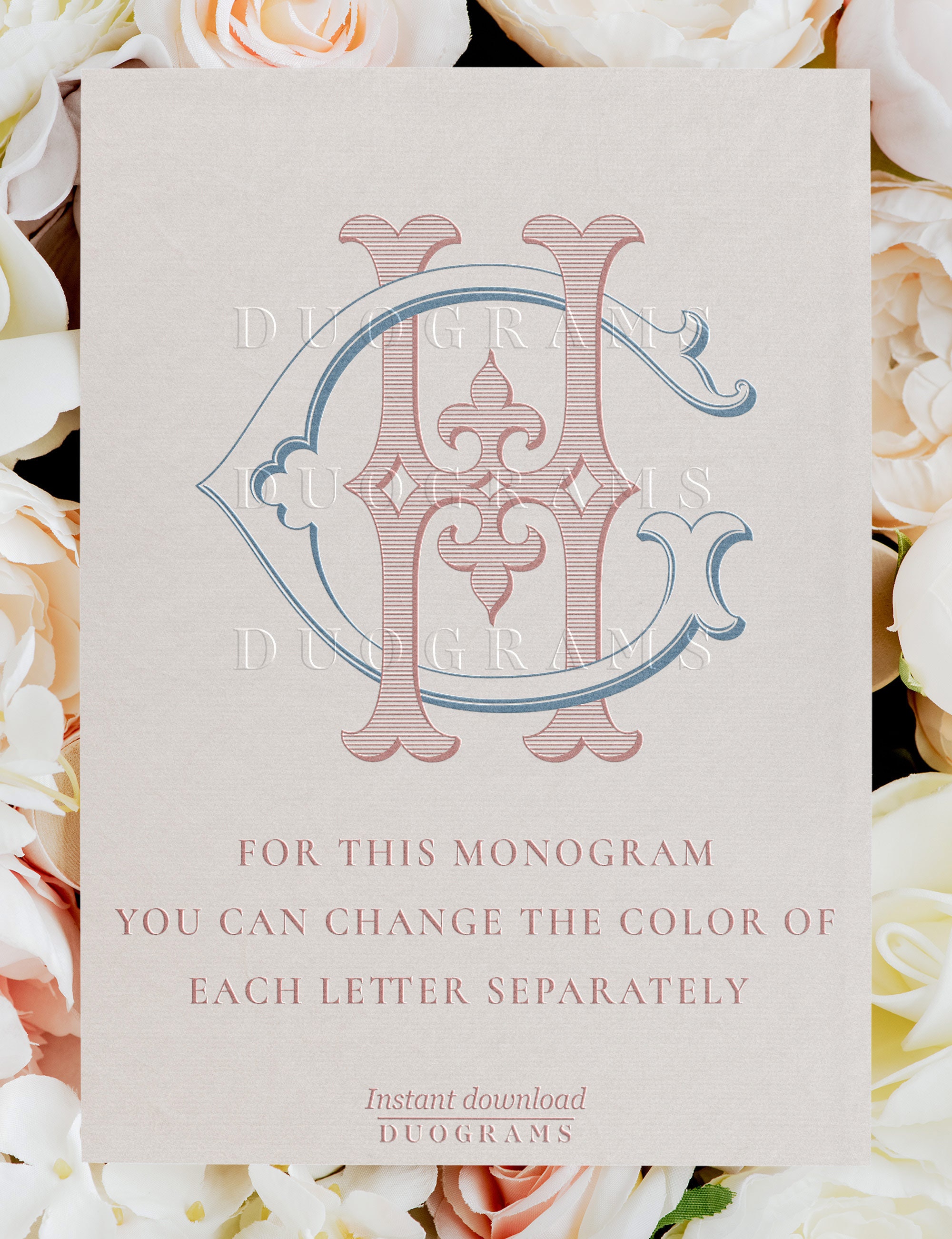 Wedding Monogram Logo Design GH HG Monogram Wreath SVG Digital Download ...