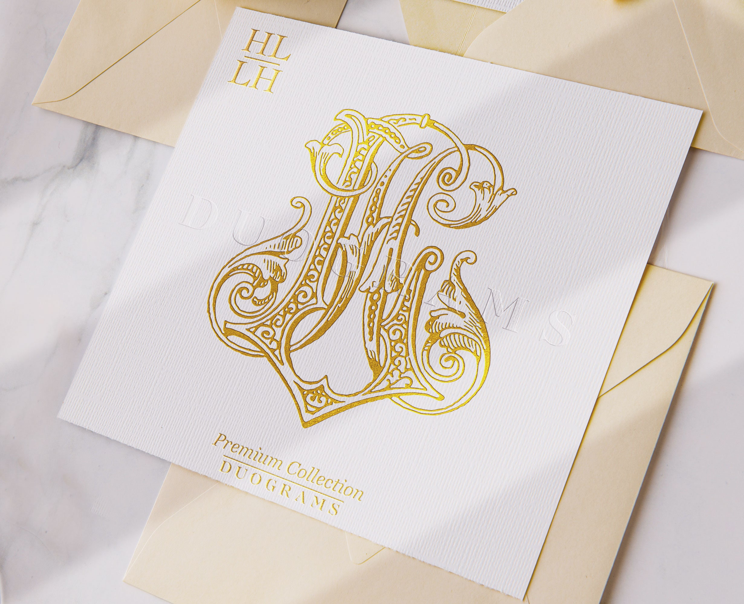 Vintage Wedding Monogram Logo HL LH Monogram Wreath SVG - Etsy