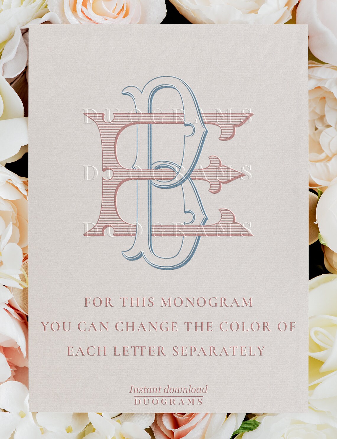 BE EB Wedding Monogram Logo Design B E Two Letter Monogram Initials E B ...