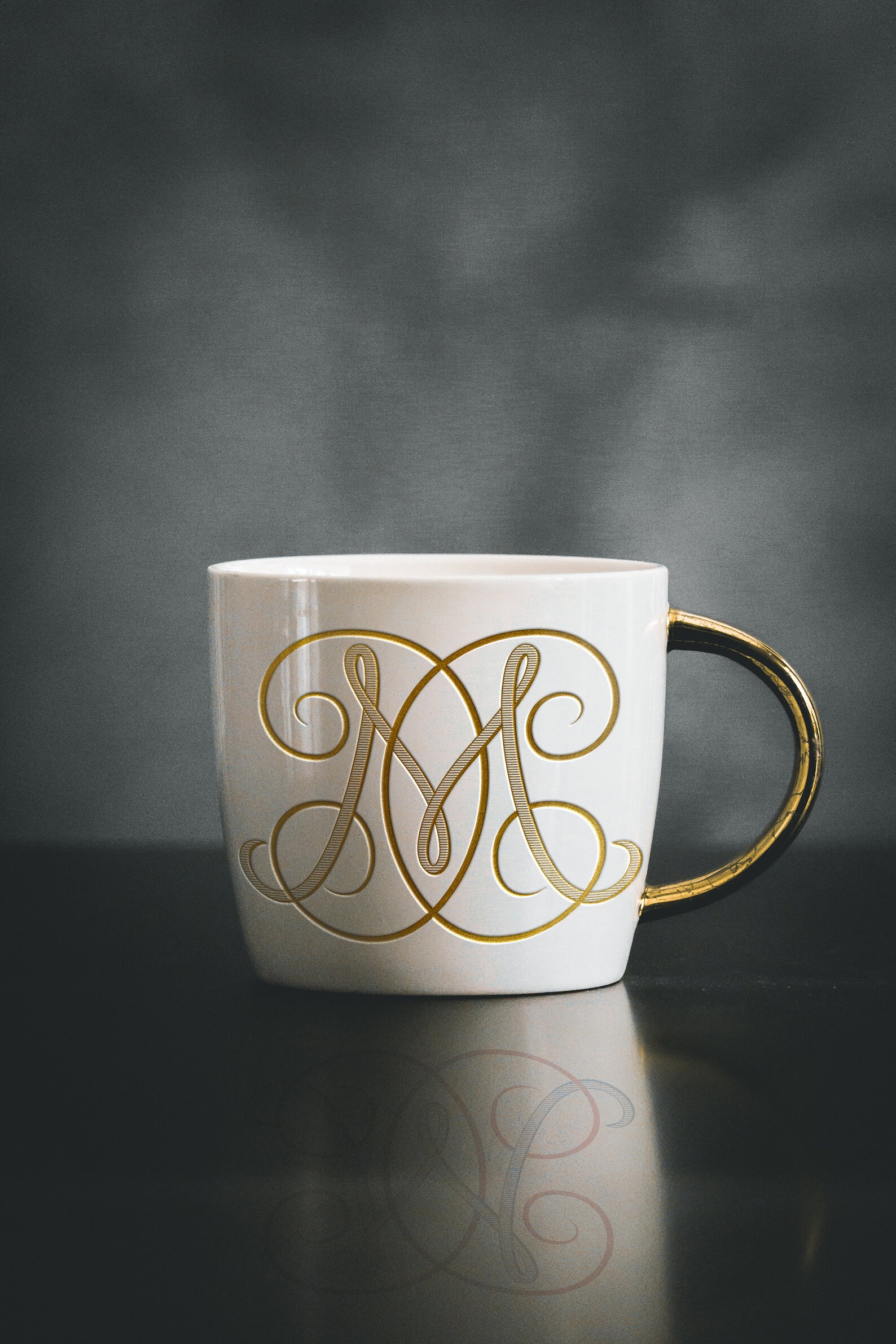 Vintage Monogram Logo Design CM MC Monogram Wreath SVG Digital Download ...