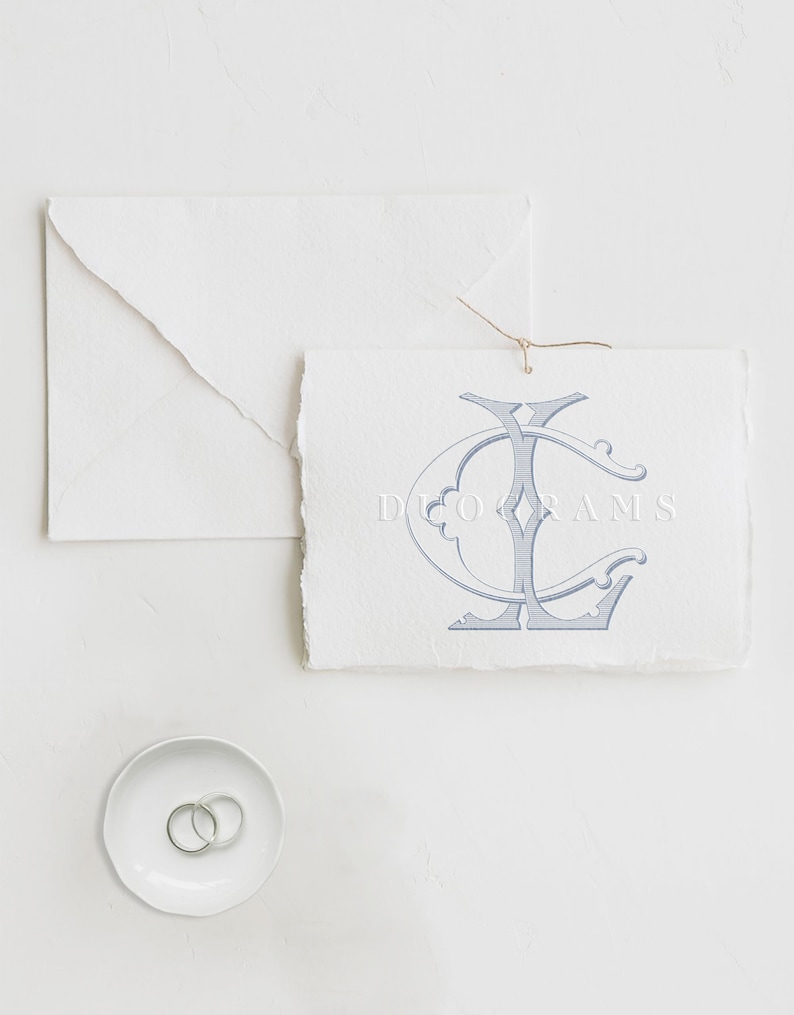 CL LC Wedding Monogram Logo Design SVG Two Letter Monogram C L Digital ...