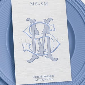 MS Vintage Monogram SM Wedding Monogram Logo Design MS Duogram Svg ...