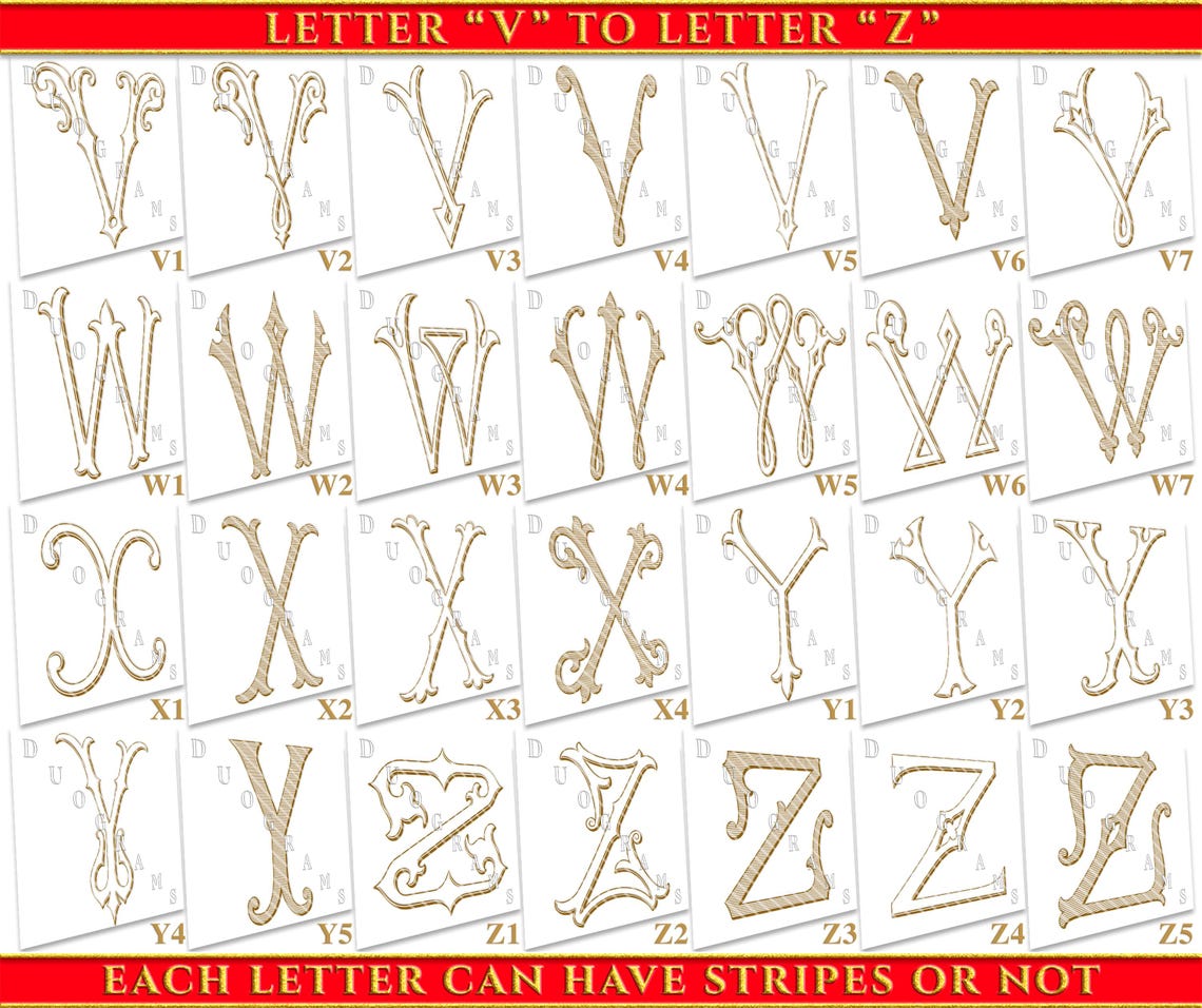 Personalized 2-letter Wedding Monogram Logo Design – Custom ...