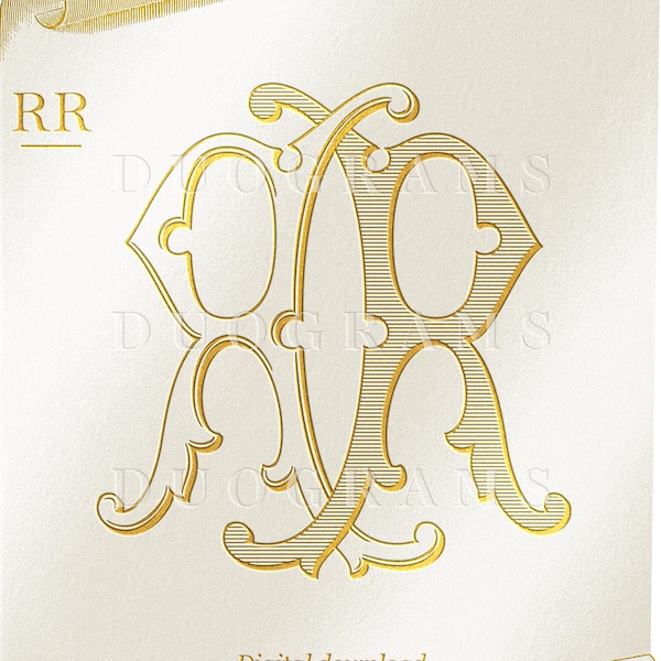 Monogram Rr - Etsy