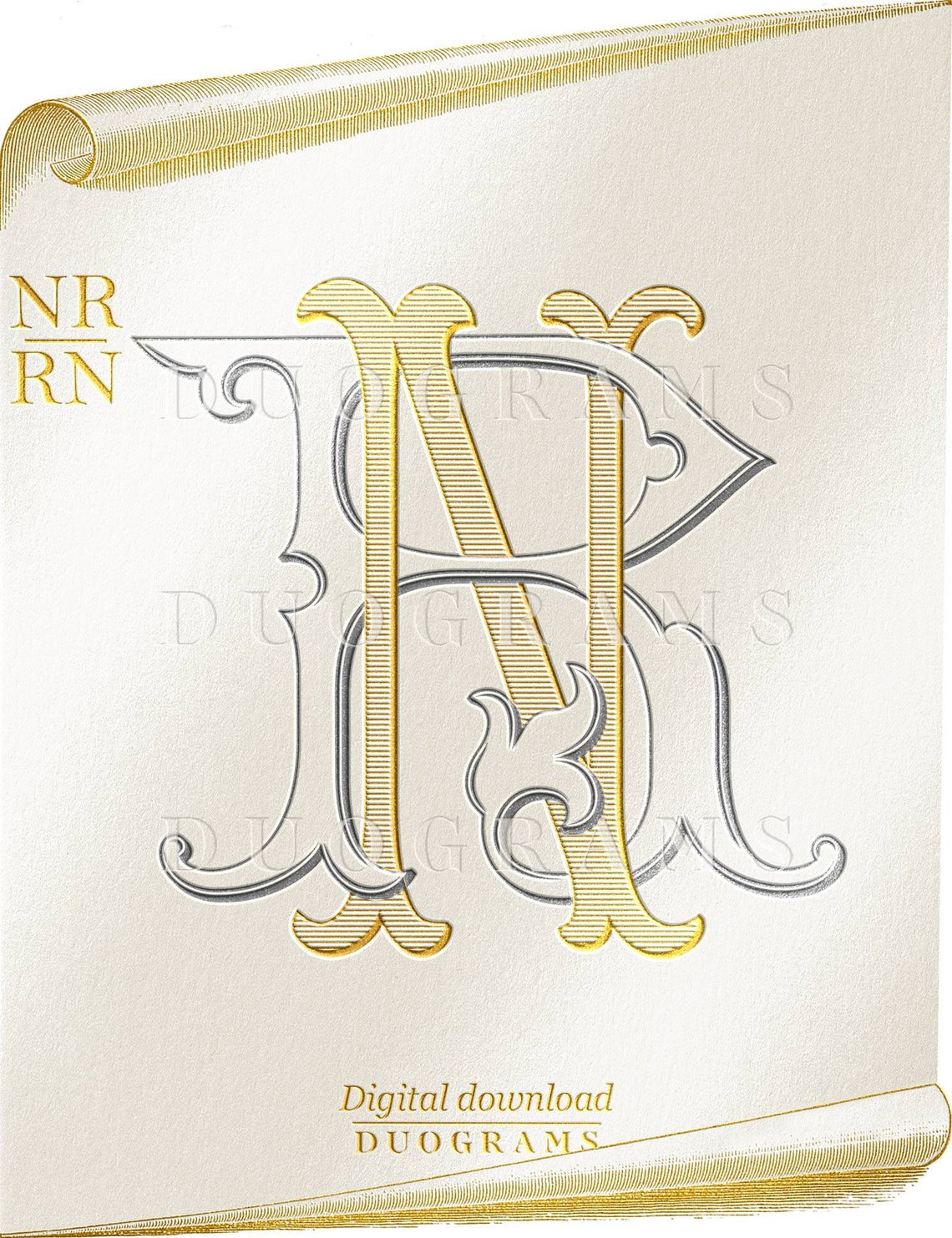 NR RN Wedding Monogram Letters N R Initials+ 2 Free Monogram Wreath SVG ...