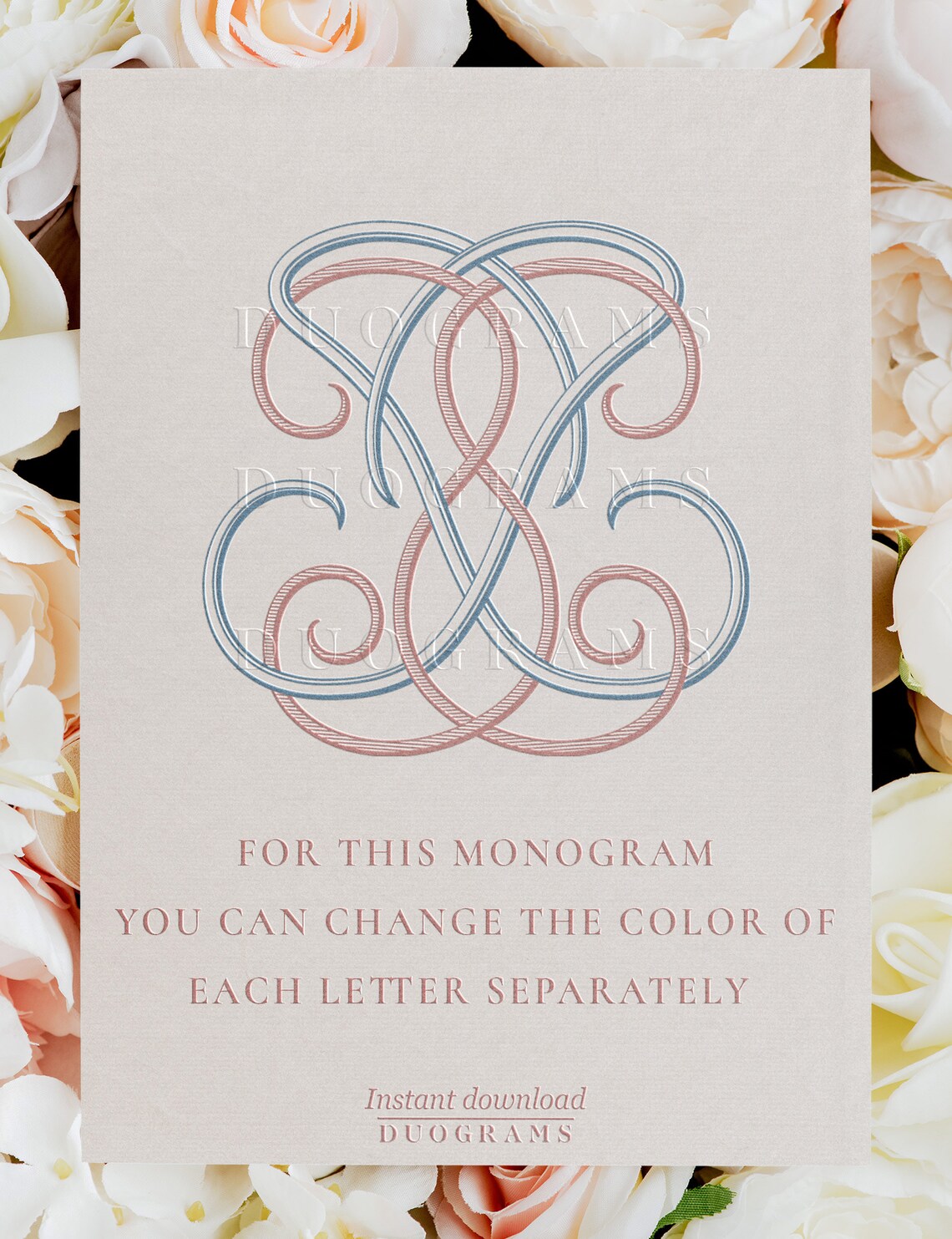 Wedding Monogram Logo Design JS SJ Monogram Wreath SVG Digital Download ...