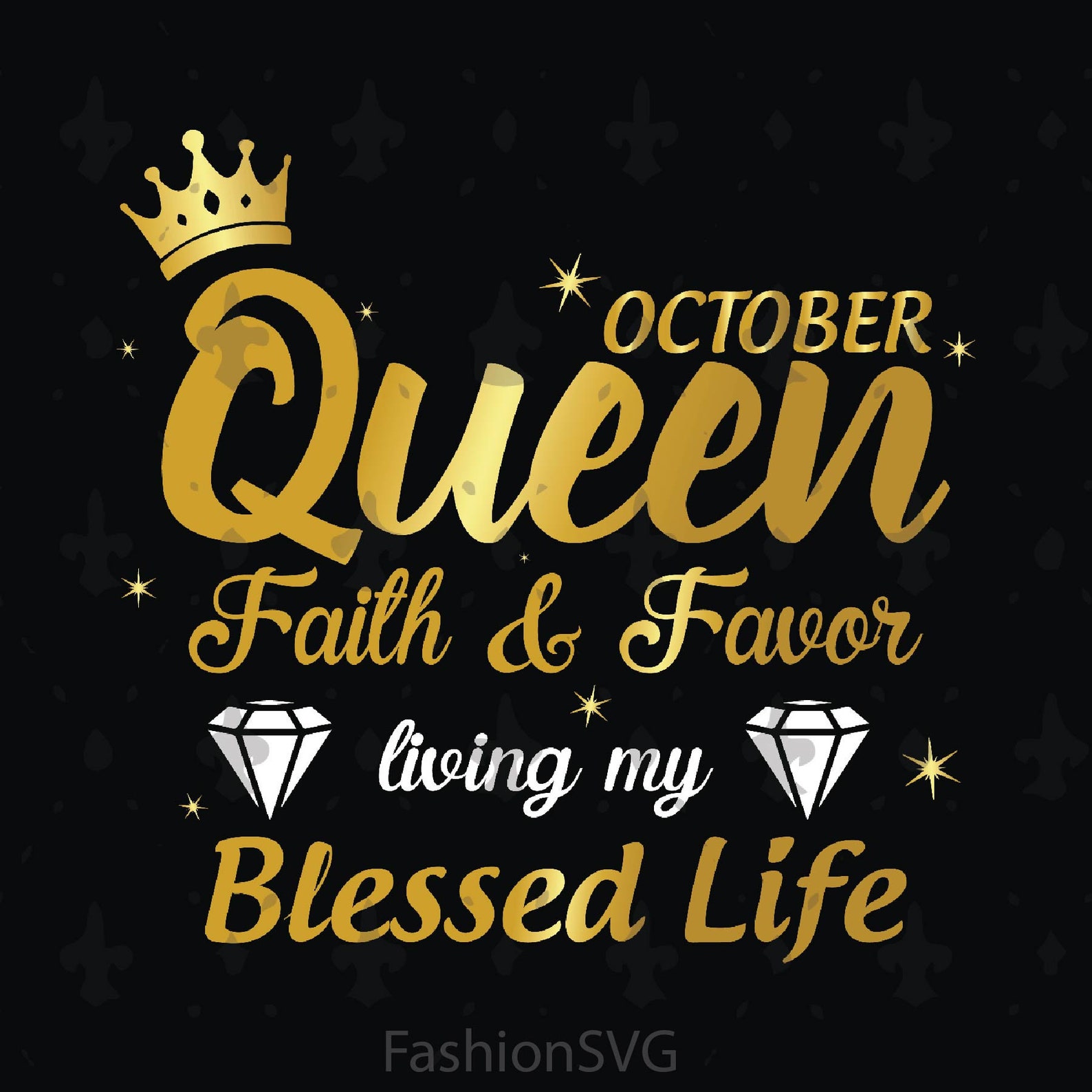 October Queen Faith And Favor Birthday Gifts Shirt For | Etsy