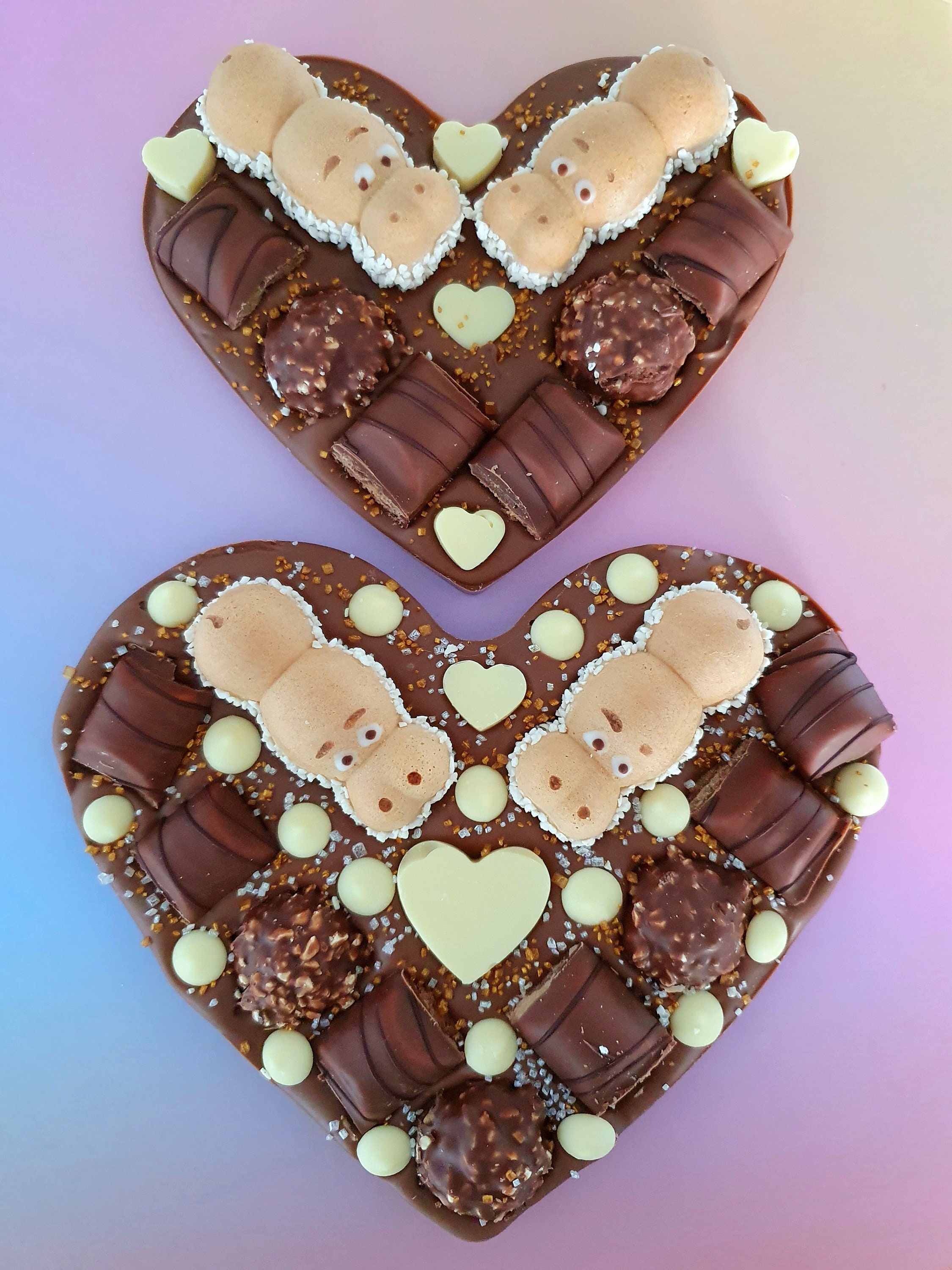 Chocolate Heart Kinder Bueno Happy Hippo Ferrero Rocher Gift - Etsy